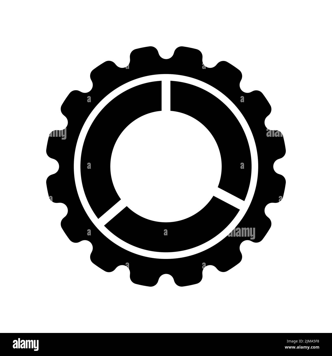A simple icon with gears on the background. The gear icon. Vector ...