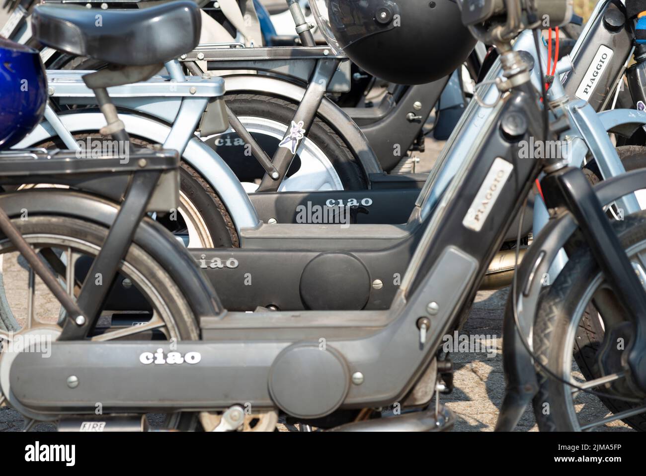 Italy, Lombardy, Meeting of Old Motorbike, Piaggio Ciao Moped Stock ...