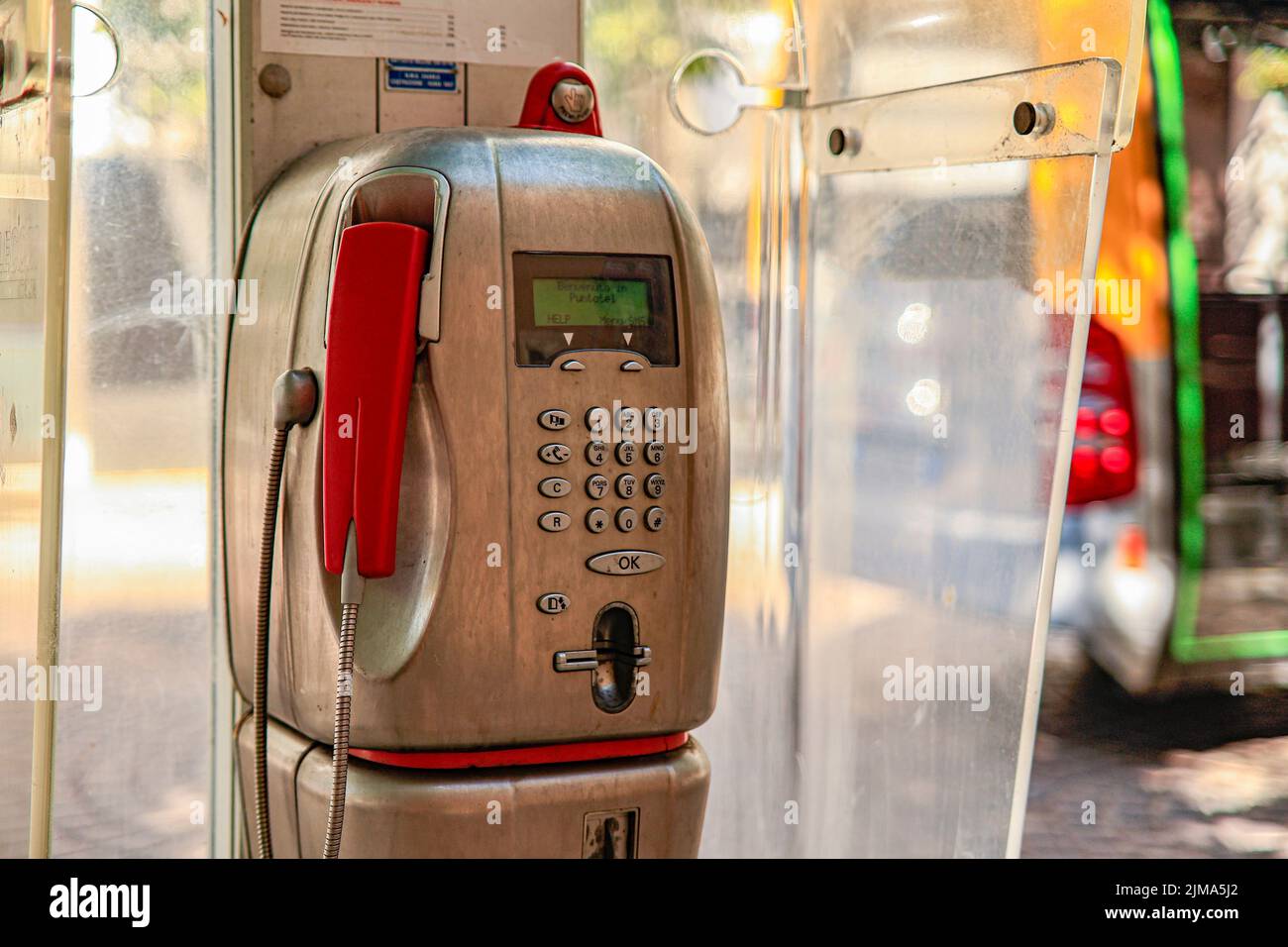 White public telephone box hi-res stock photography and images - Alamy