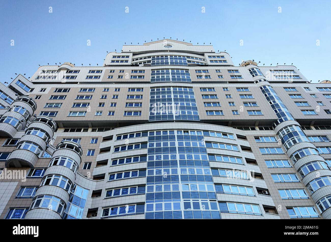 Large modern residential building, view from below Stock Photo - Alamy