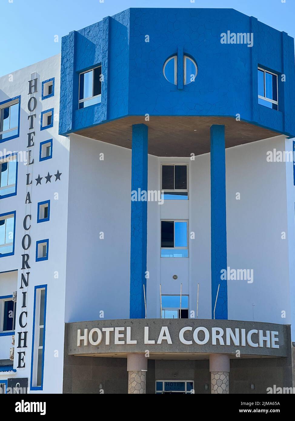 The exterior of hotel La Corniche Stock Photo - Alamy