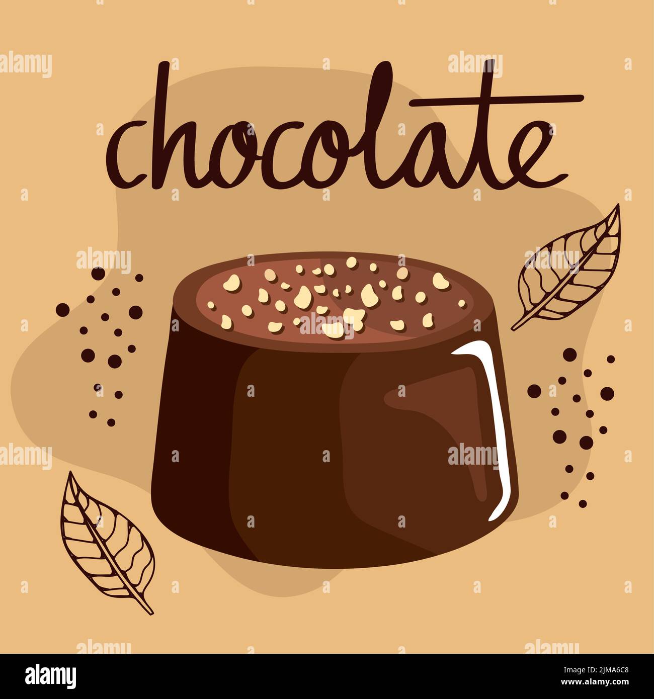 chocolate lettering with truffle sweet Stock Vector Image & Art - Alamy