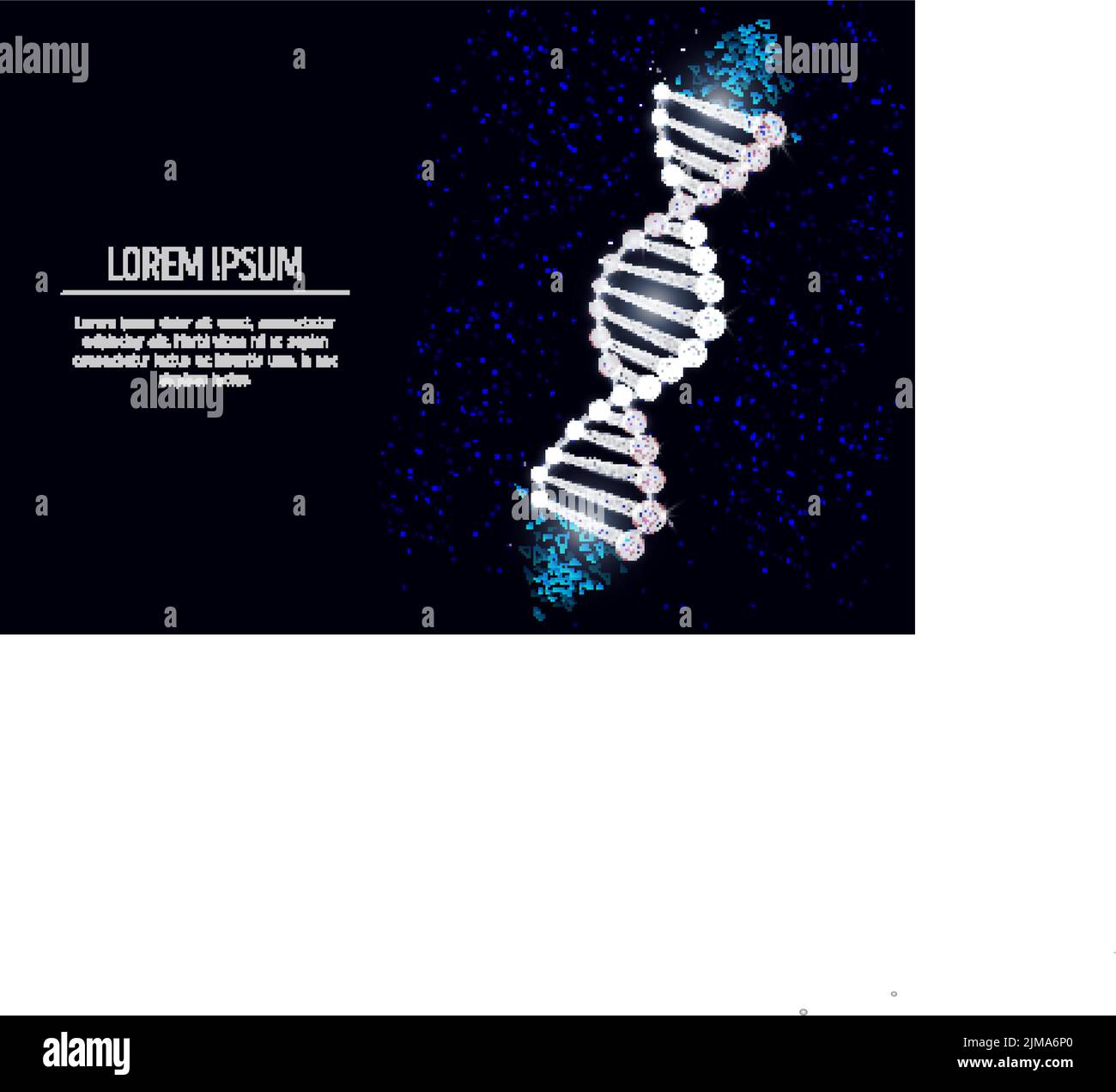 DNA low poly wireframe mesh made of points, lines and shapes. Vector ...