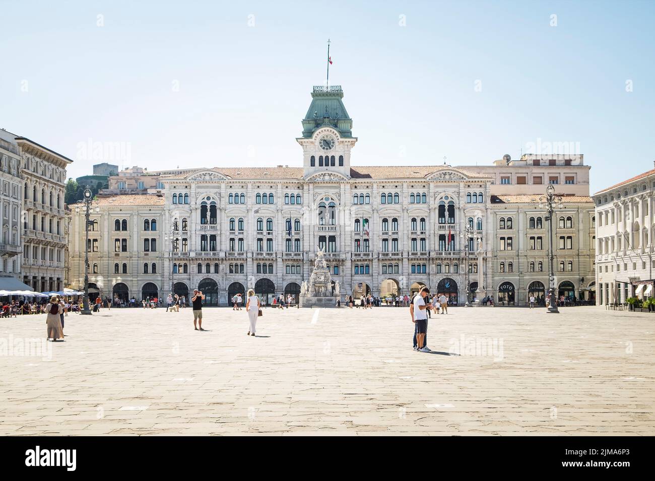 Italy, Friuli Venezia Giulia, Trieste, Piazza Unità d'Italia, Unità d ...