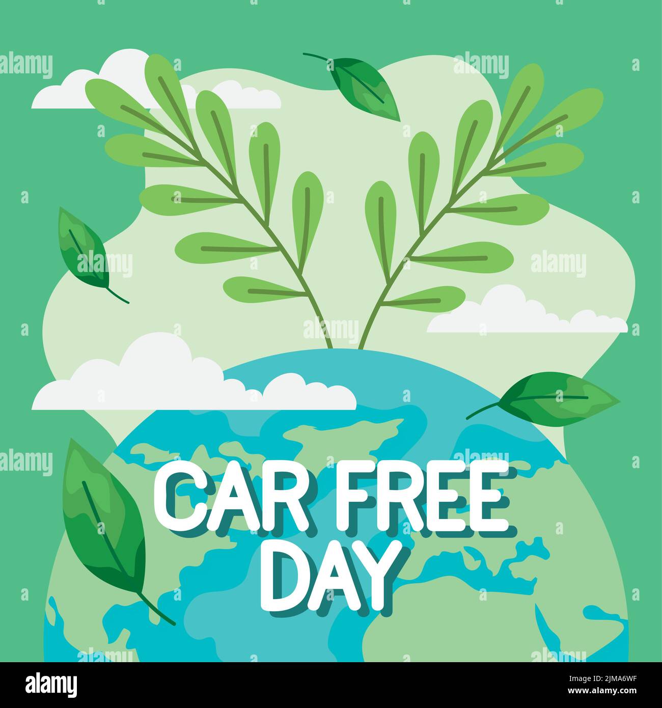 car free day lettering with earth planet Stock Vector Image & Art - Alamy