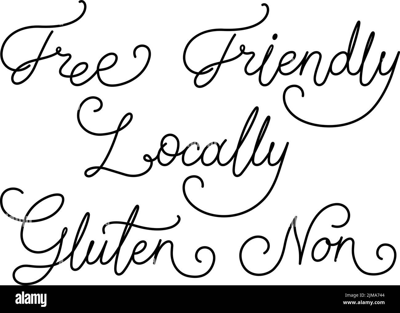 Ecological Natural Product Calligraphy Inscriptions cut file Stock ...