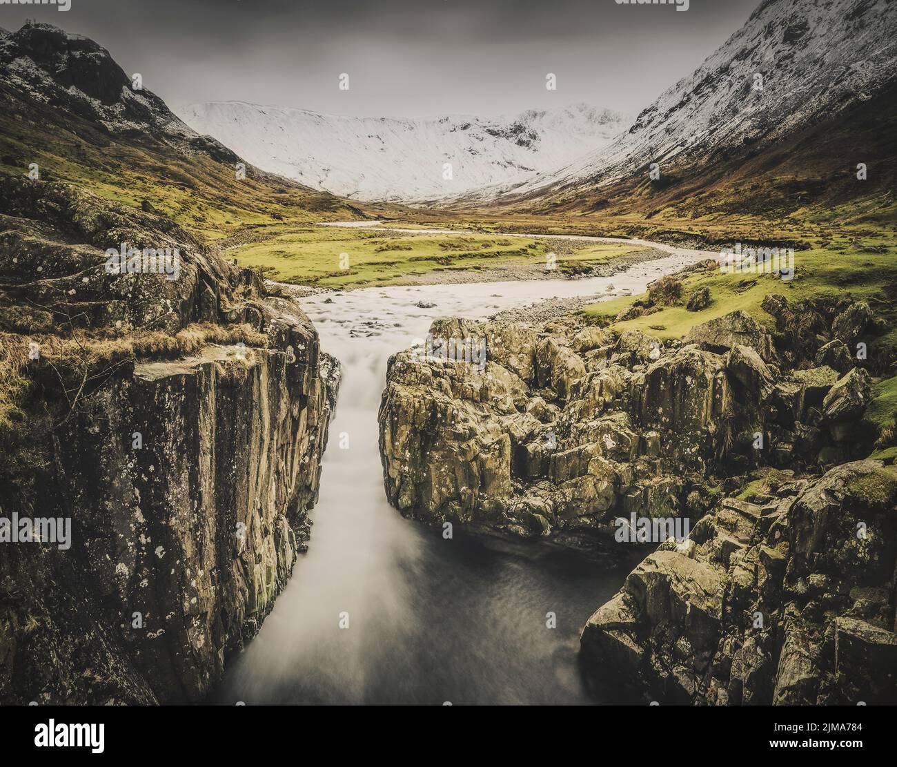 Black Moss Pot in the Langstrath valley of the Lake District Stock ...