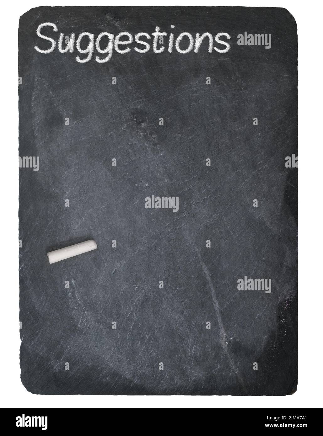 Suggestion box concept using chalk on slate blackboard Stock Photo - Alamy
