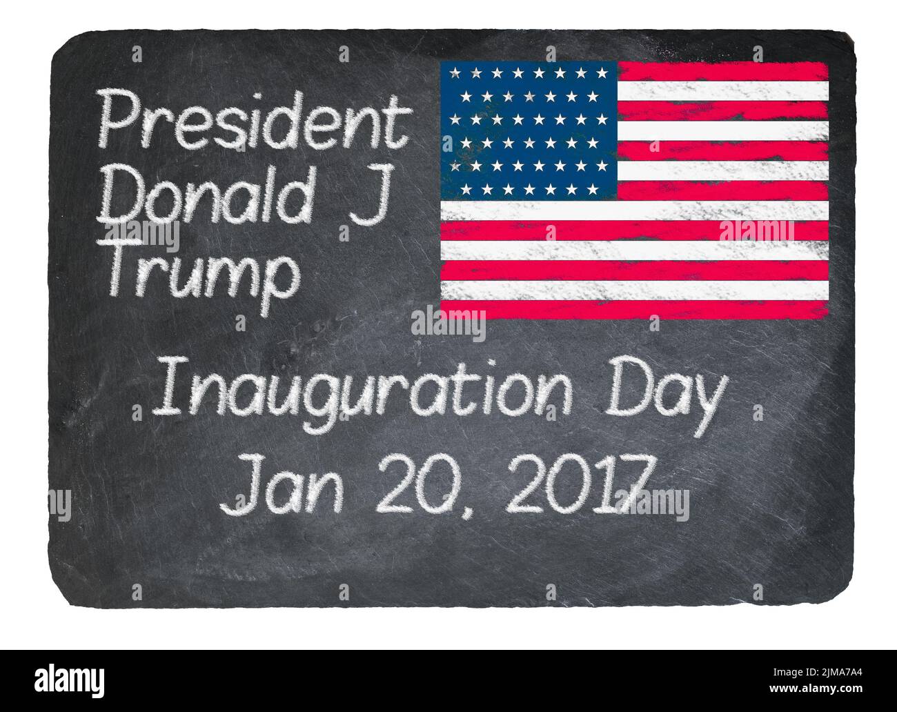 Inauguration Day concept using chalk on slate blackboard Stock Photo ...