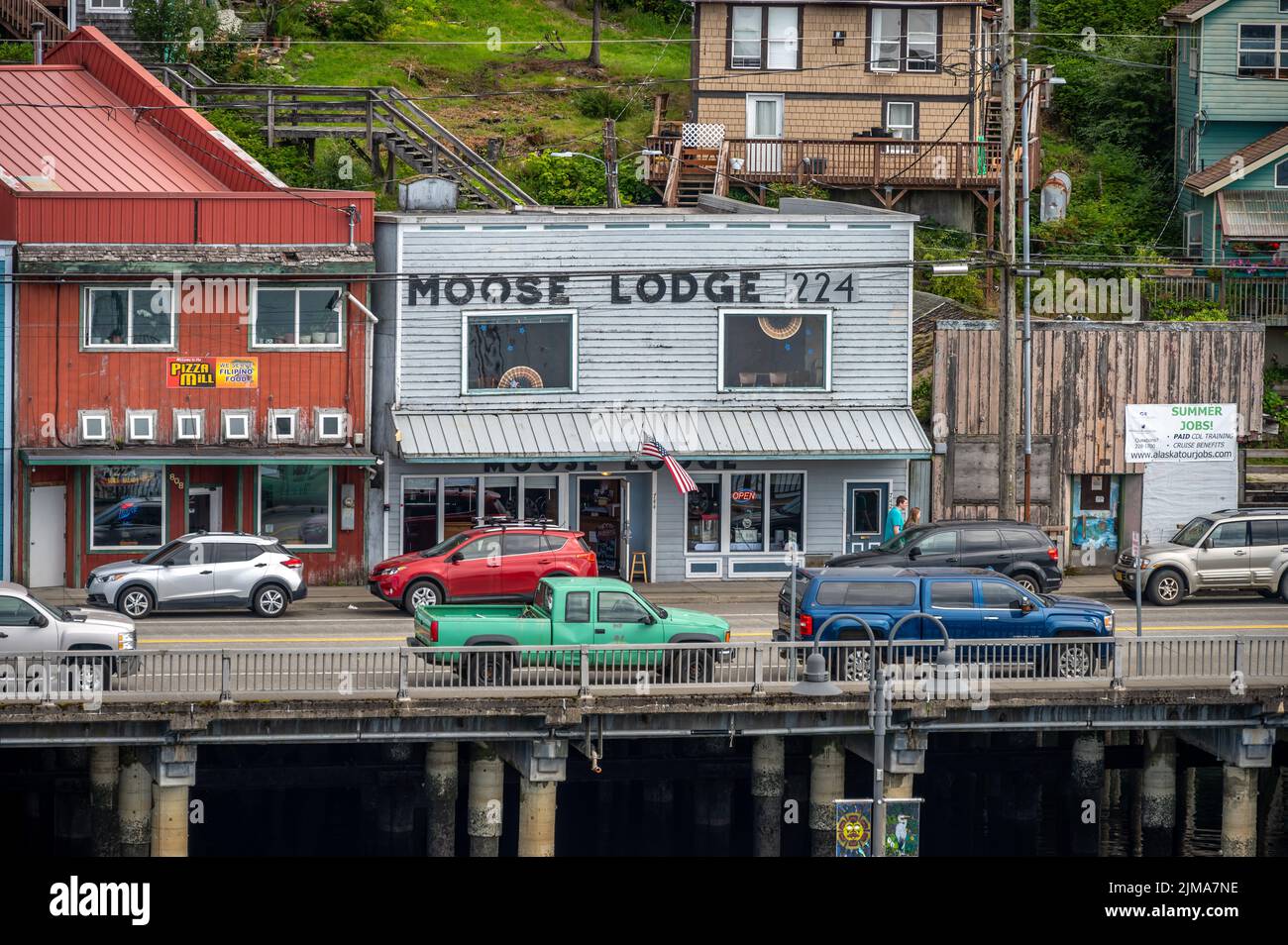 Ketchikan, Alaska - July 29, 2022: Views of the historic wooden ...