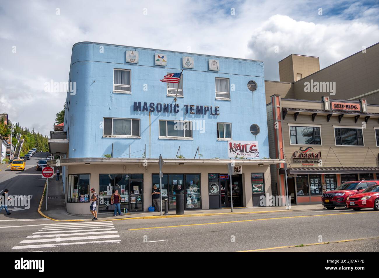 Ketchikan, Alaska - July 29, 2022: Views of the historic wooden ...