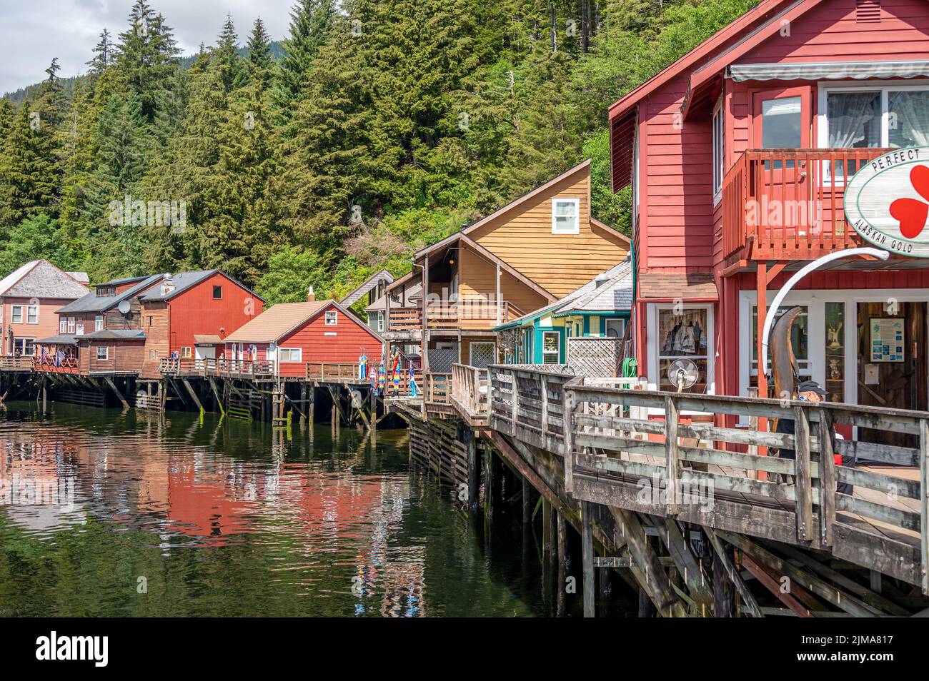 Ketchikan, Alaska - July 29, 2022: Famous Creek Street national ...