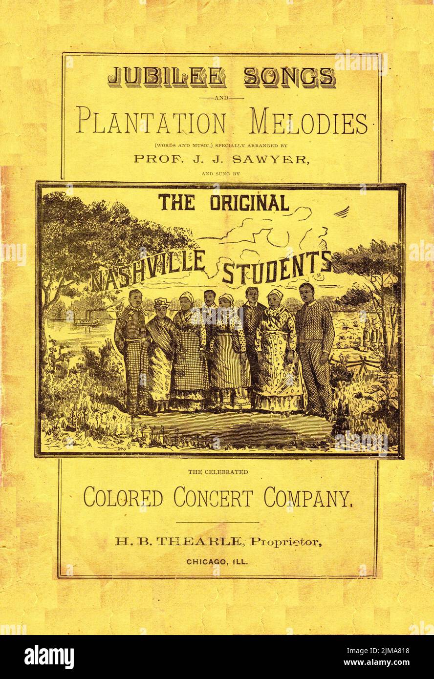 Jubilee Songs and Plantation Melodies, 1880s Song Book Stock Photo - Alamy