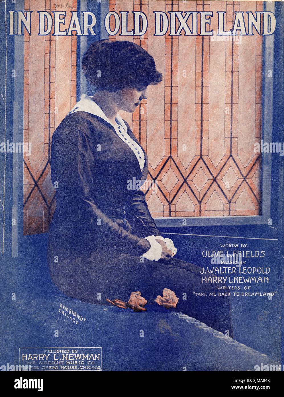 In Dear Old Dixieland, 1913 sheet musi Stock Photo - Alamy
