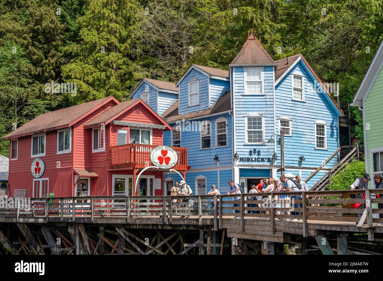 Ketchikan, Alaska - July 29, 2022: Famous Creek Street national ...
