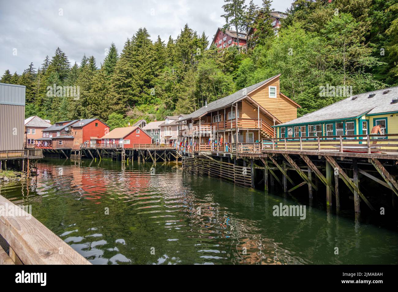 Ketchikan, Alaska - July 29, 2022: Famous Creek Street national ...
