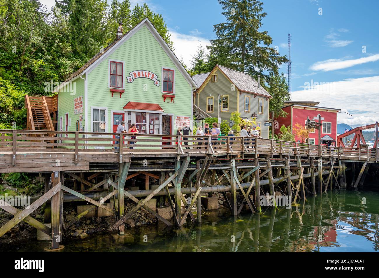Ketchikan, Alaska - July 29, 2022: Famous Creek Street national ...
