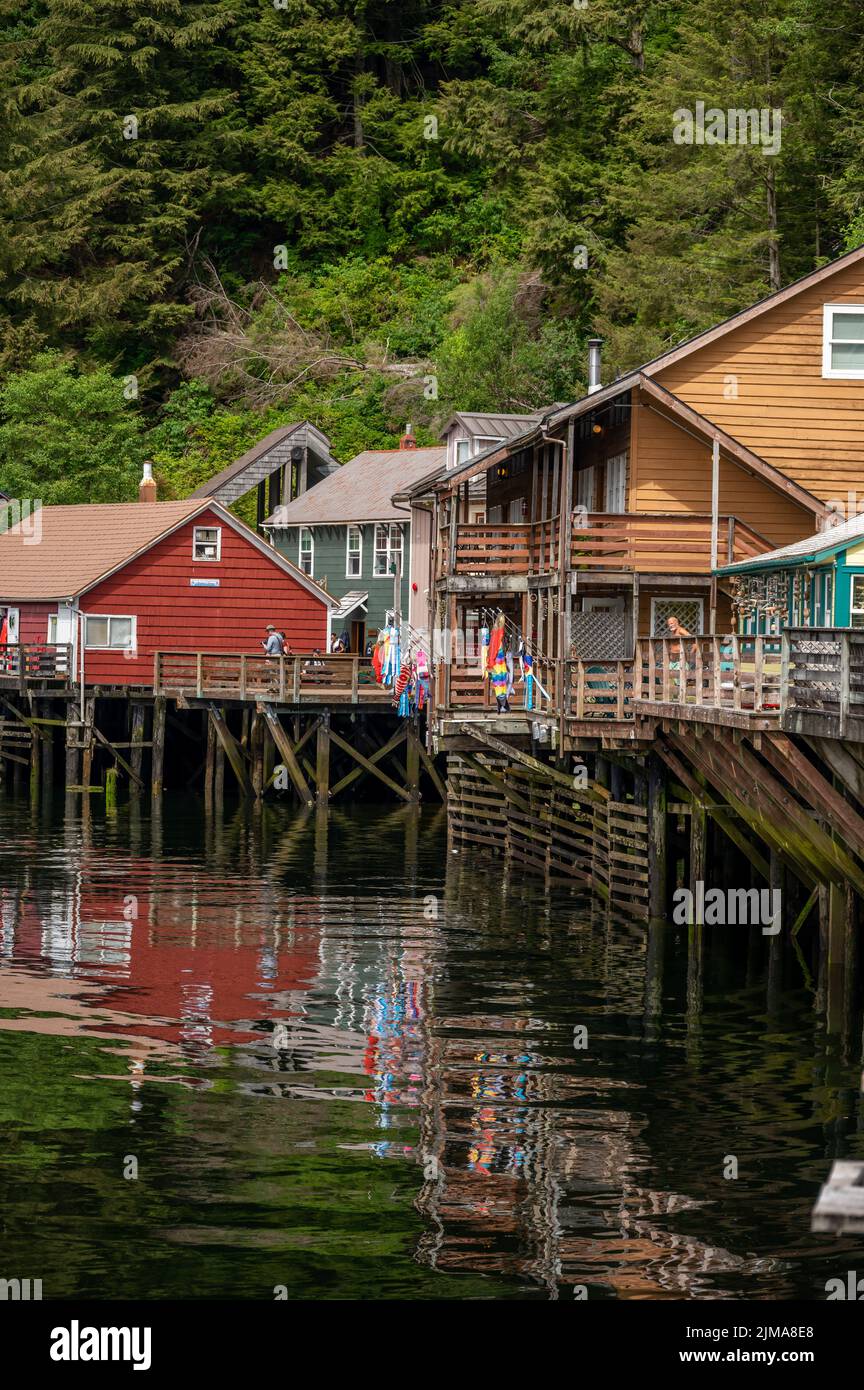 Ketchikan, Alaska - July 29, 2022: Famous Creek Street national ...