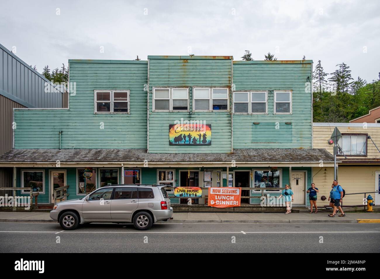 Ketchikan, Alaska - July 29, 2022: Views of the historic wooden ...