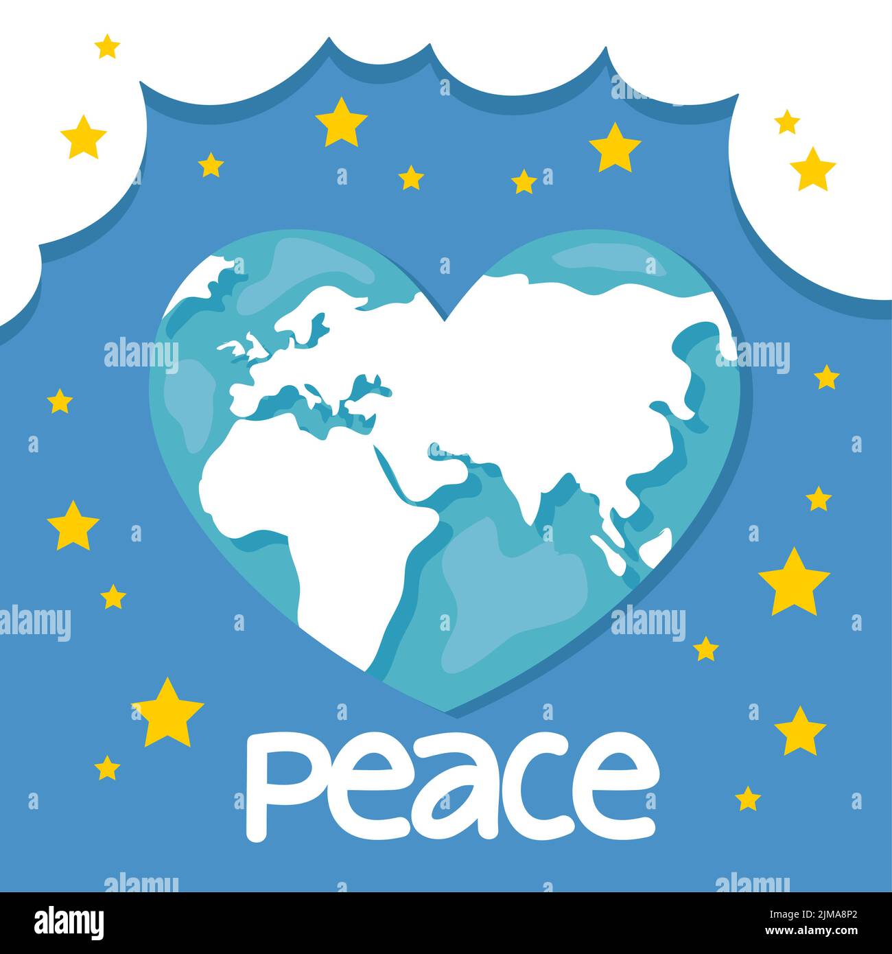 peace lettering and heart Stock Vector Image & Art - Alamy