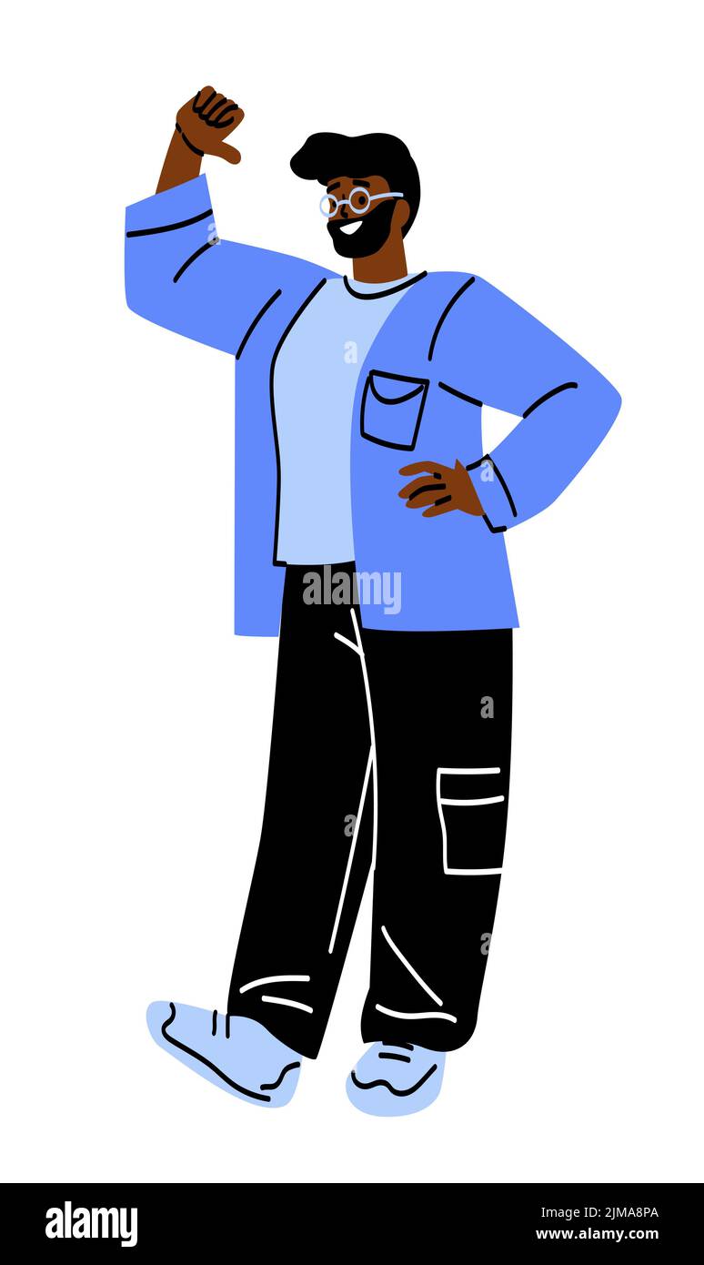 Male worker pointing on Stock Vector Images - Alamy