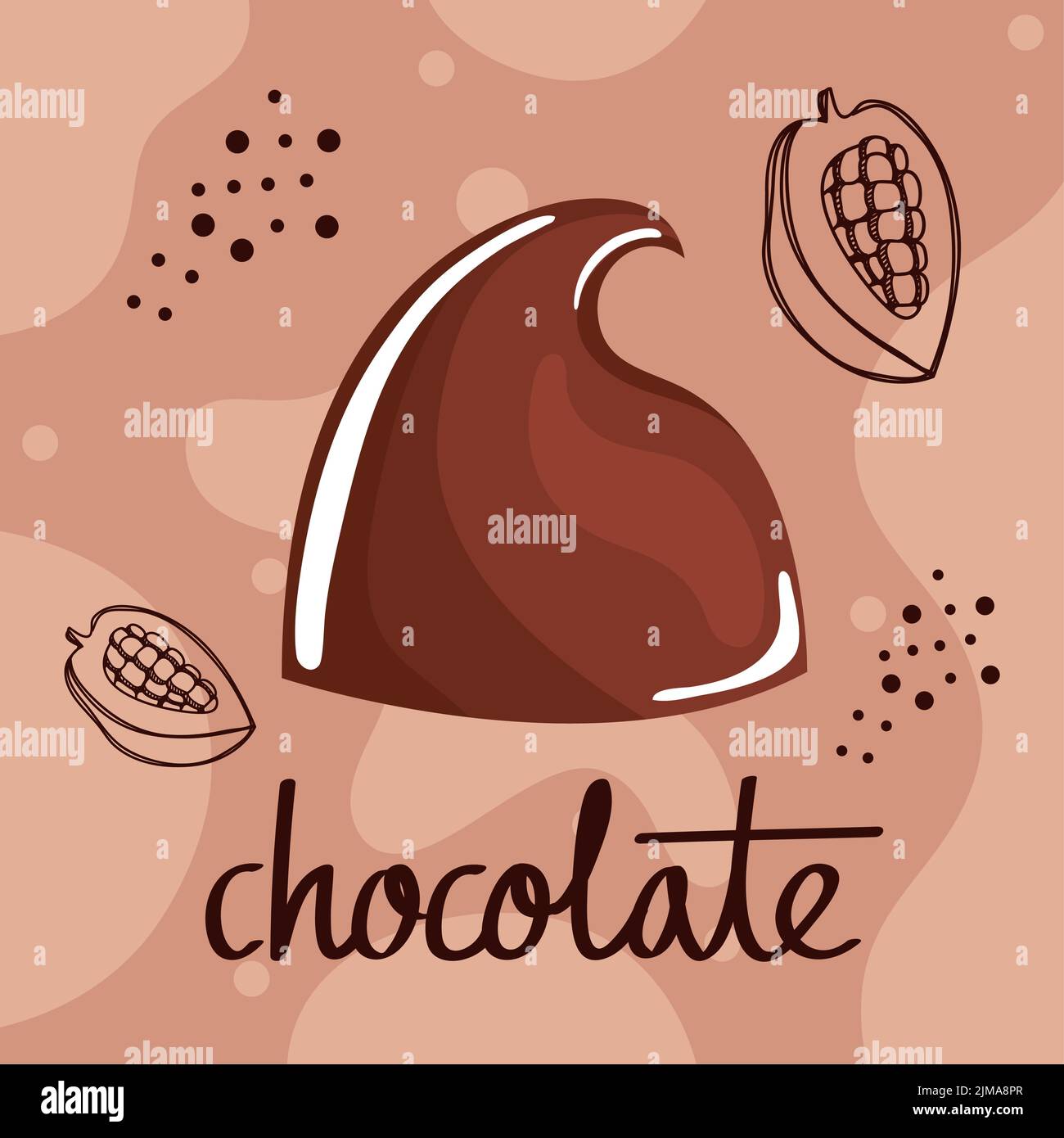 chocolate lettering with truffle Stock Vector Image & Art - Alamy