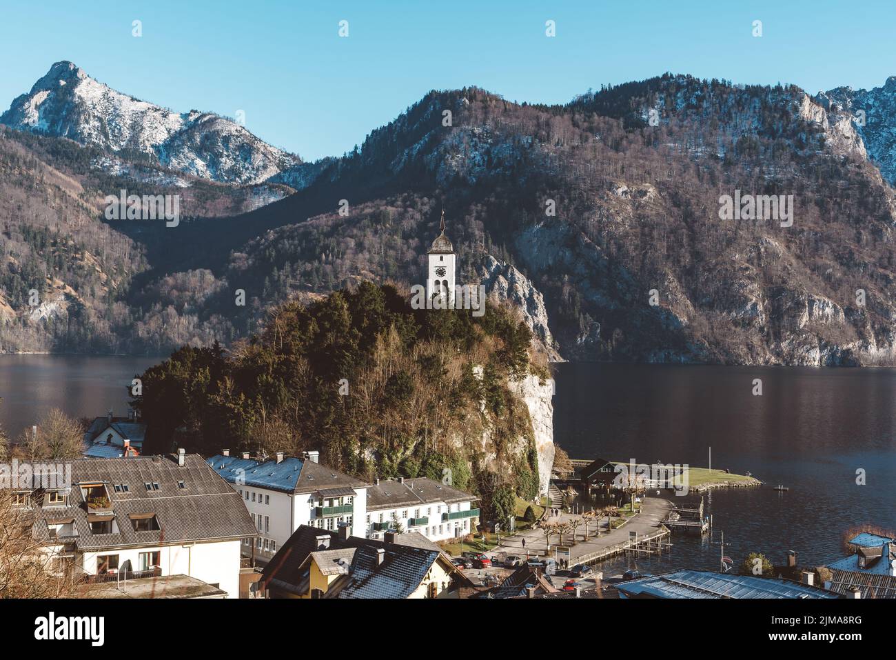 Traunkirchen at Traunsee Stock Photo - Alamy