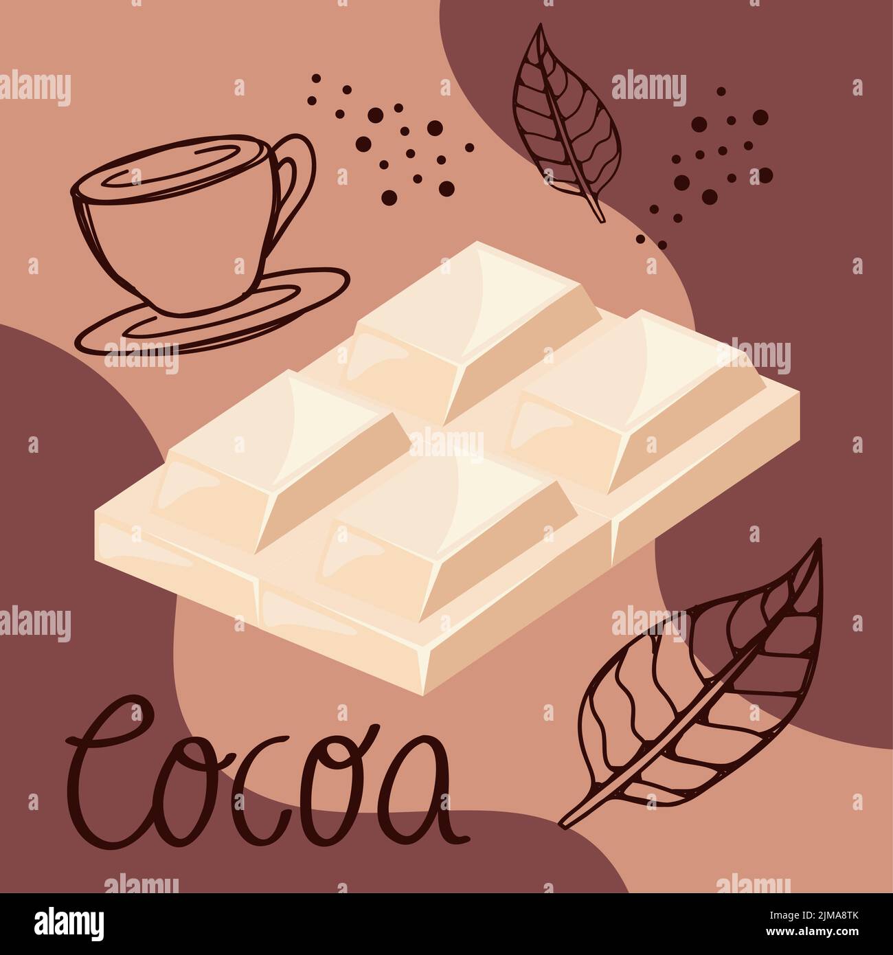 cocoa lettering with chocolate bar Stock Vector Image & Art - Alamy
