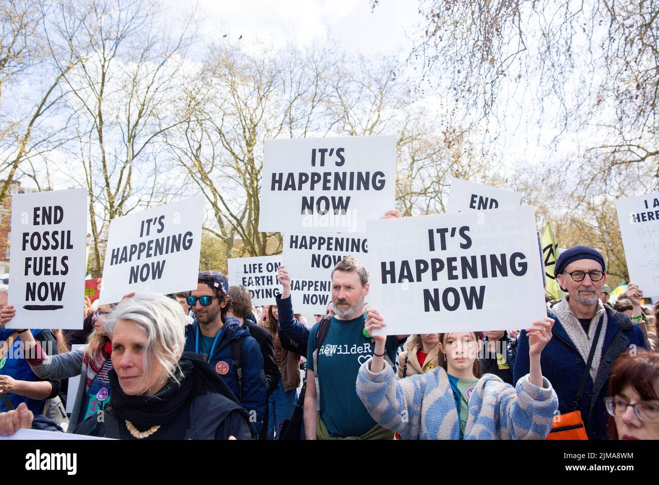 Climate activists gather and march for Extinction Rebellion’s April ...