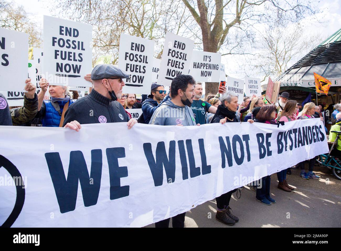 Climate activists gather and march for Extinction Rebellion’s April ...