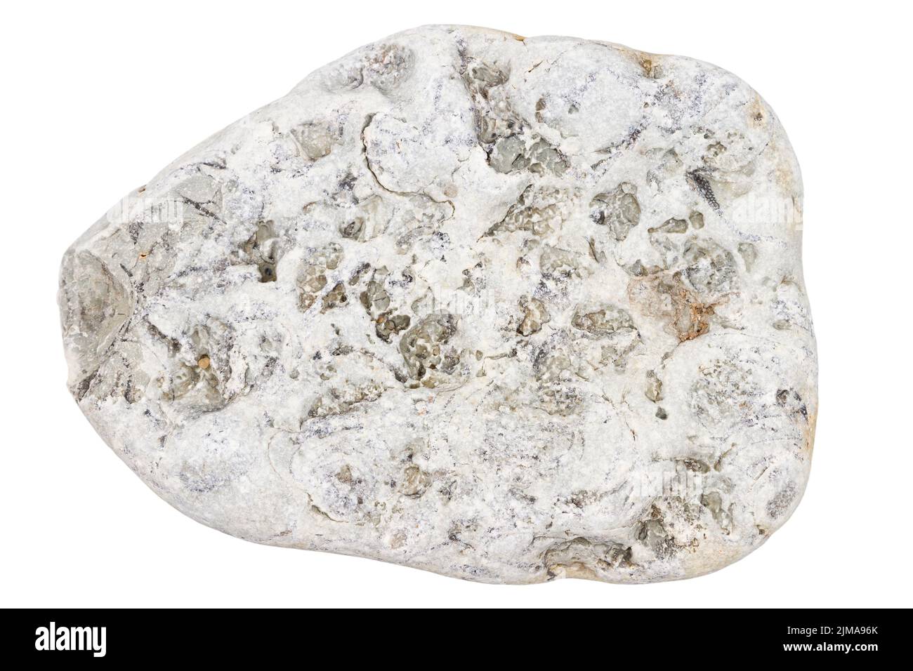 Top view of single gray pebble isolated on white background Stock Photo ...