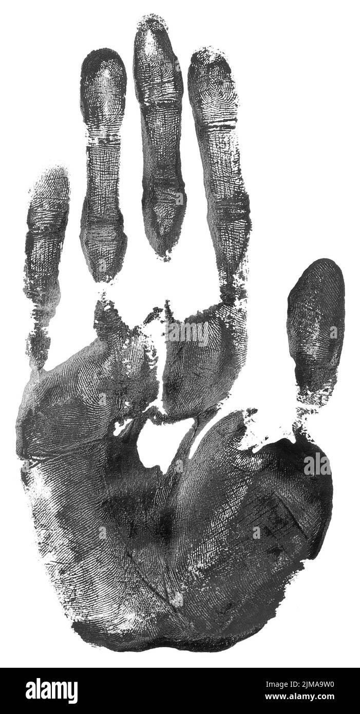 Digital handprint Black and White Stock Photos & Images - Alamy