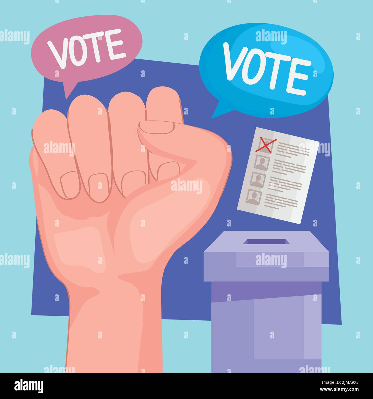 vote in speech bubbles and urn Stock Vector Image & Art - Alamy