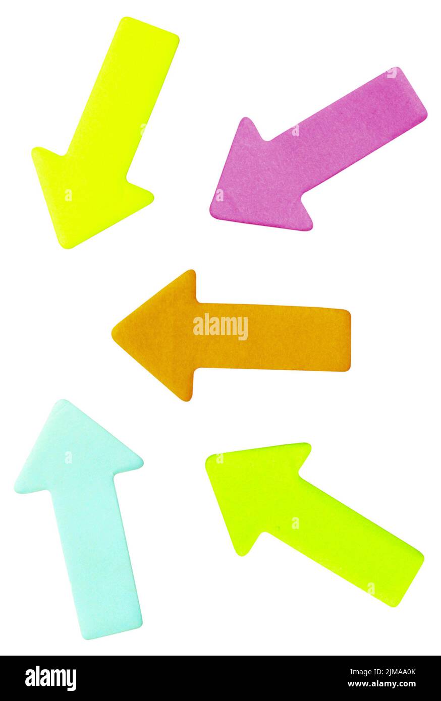 Blue and yellow arrows Cut Out Stock Images & Pictures - Alamy