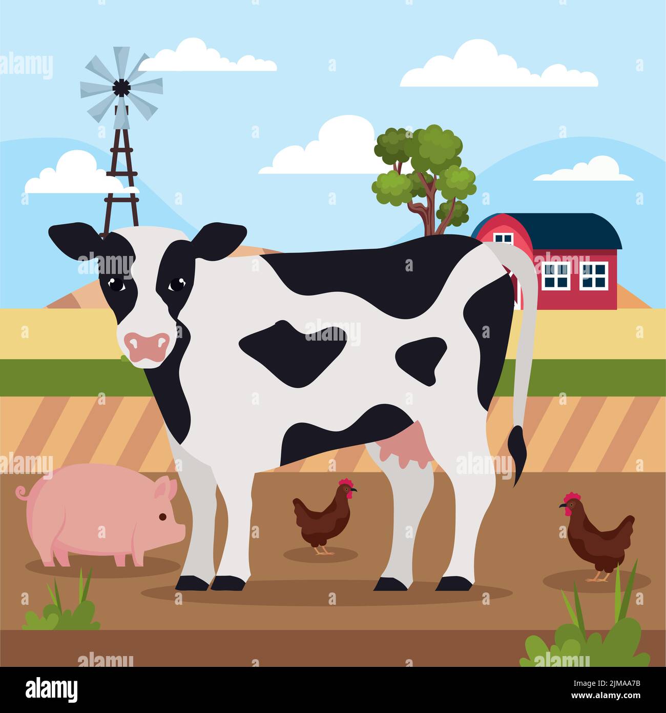 animals farm in stable Stock Vector Image & Art - Alamy