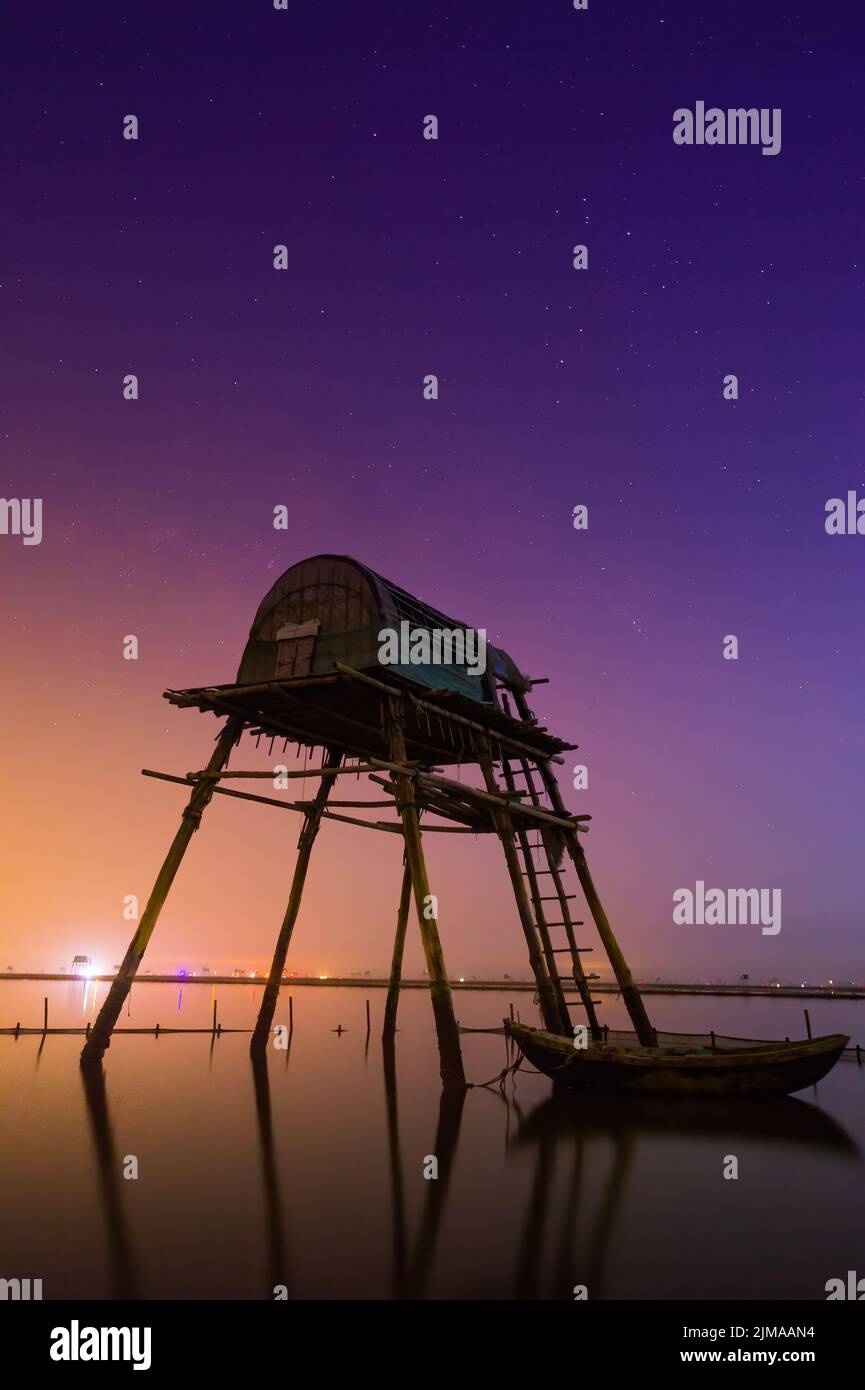 Milky way in a night at Dong Chau, Tien hai district, Thai Binh ...