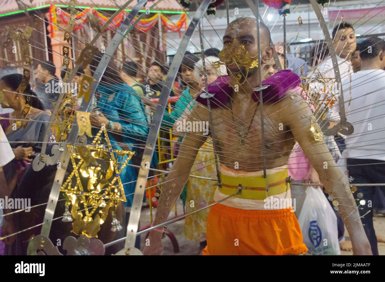 Hindu devotee carrying the kavadi Stock Photo - Alamy