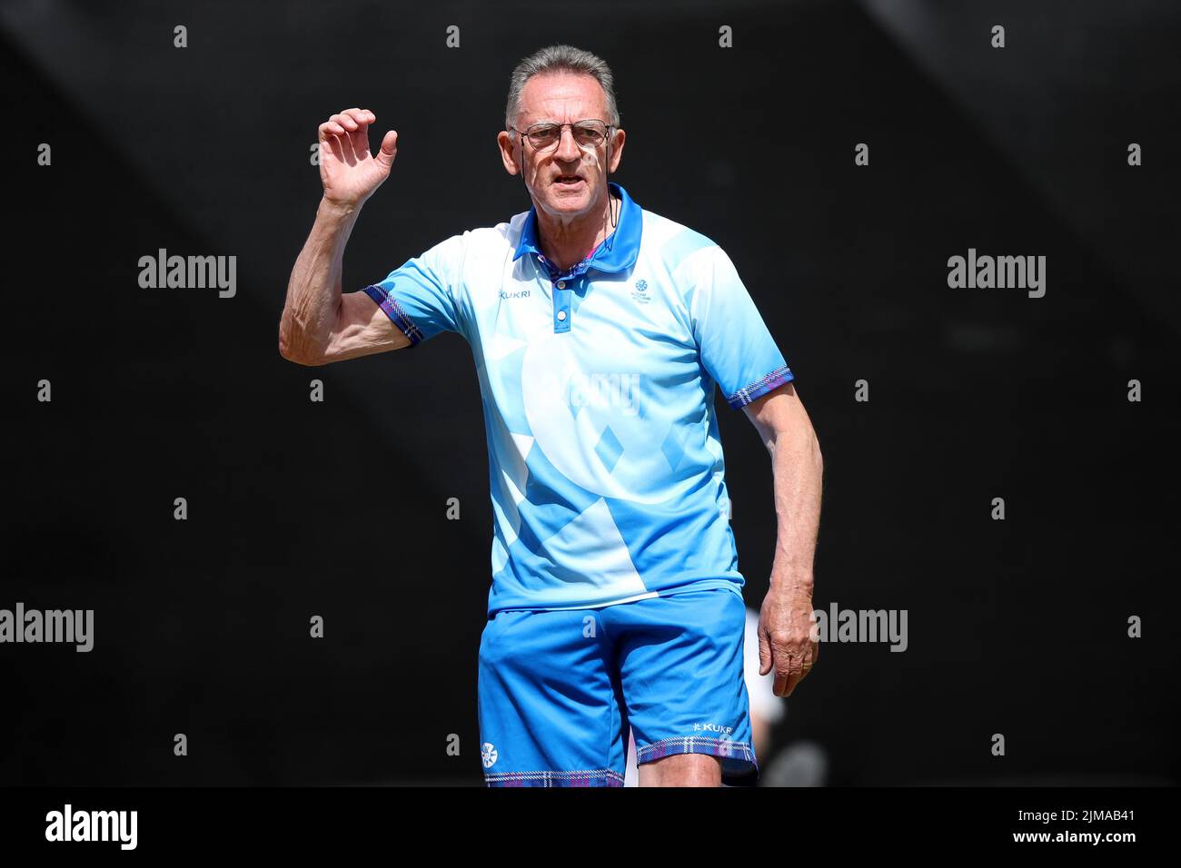 Scotland’s George Miller looks on during the Para Mixed Pairs B2/B3at ...