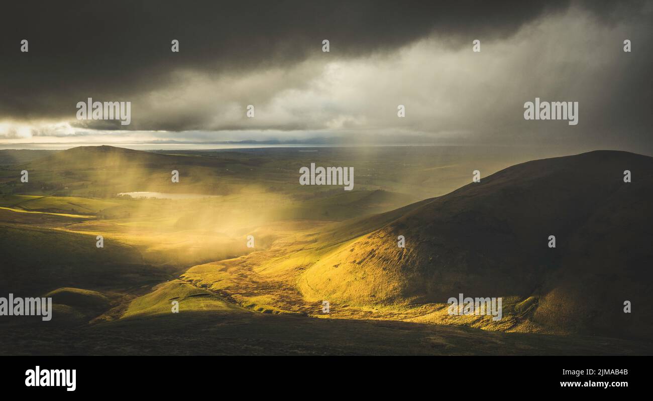 Lowthwaite Fell and Over Water seen from Meal Fell during an ...