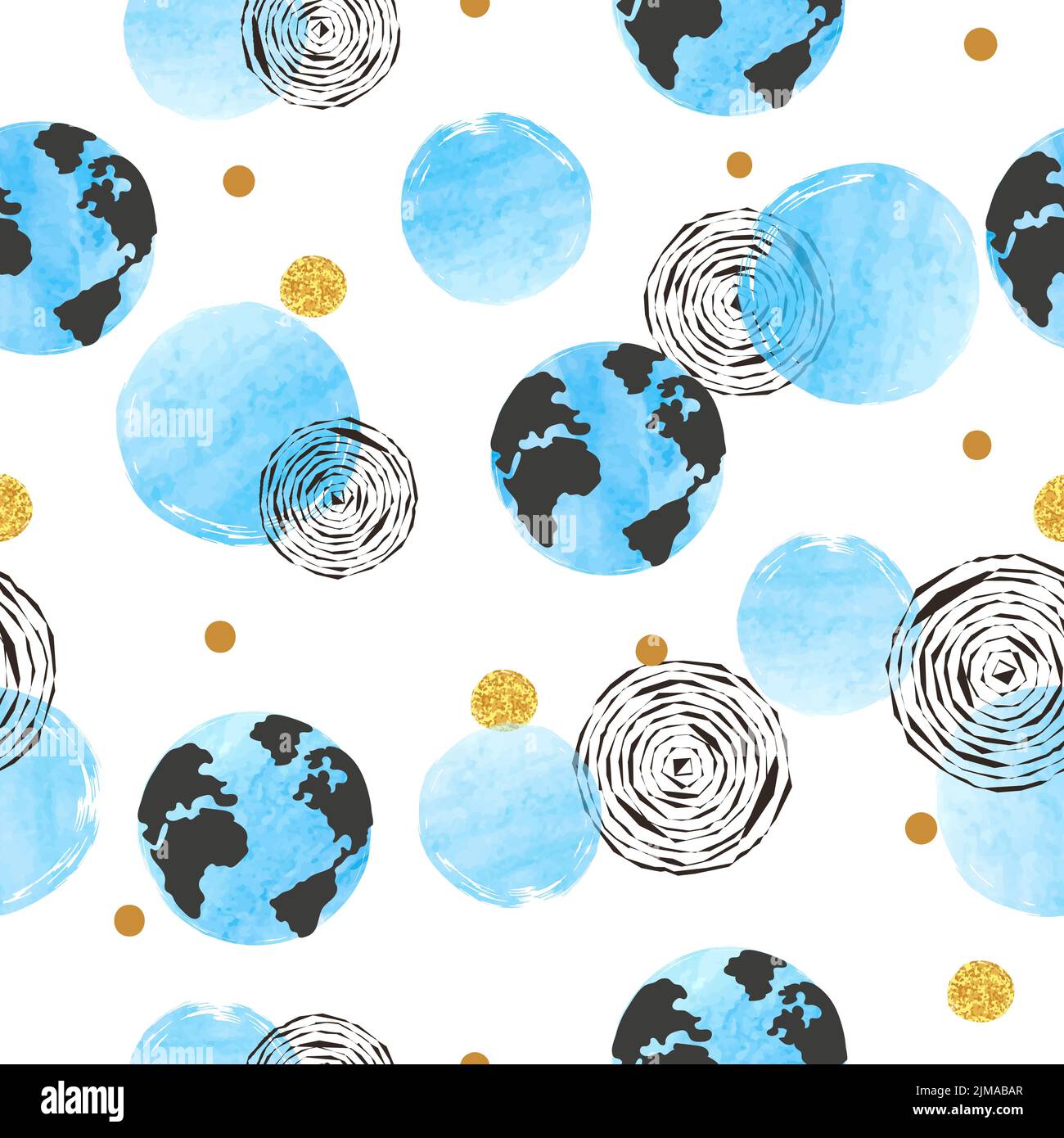 Blue planet earth with circles hi-res stock photography and images - Alamy