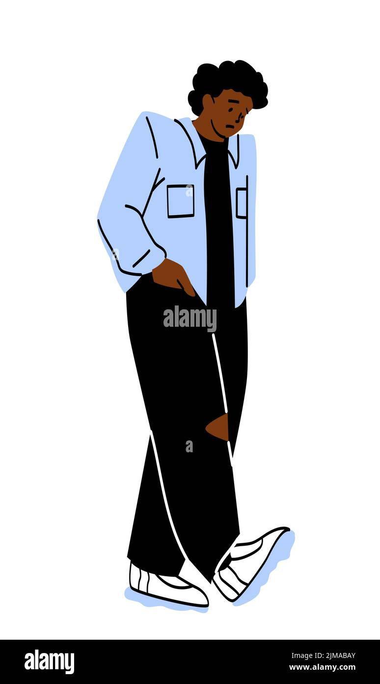 Sad person walk Stock Vector Images - Alamy