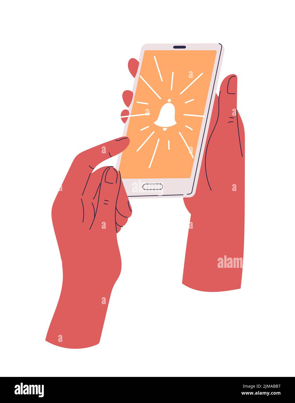 Smartphone in hand. Vector illustration Stock Vector Image & Art - Alamy
