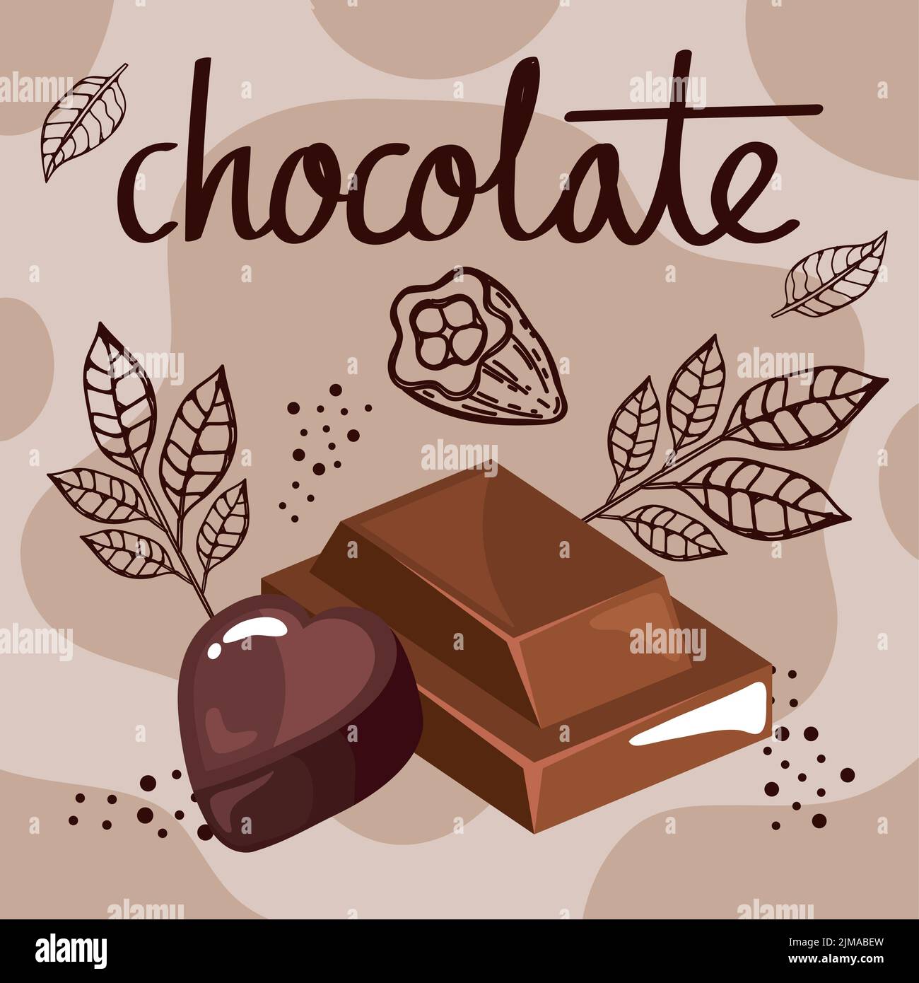 chocolate lettering with candy Stock Vector Image & Art - Alamy
