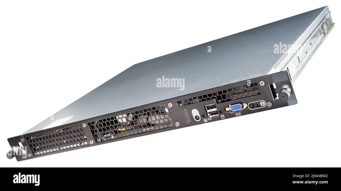 Rack mount server isolated on the white background Stock Photo - Alamy