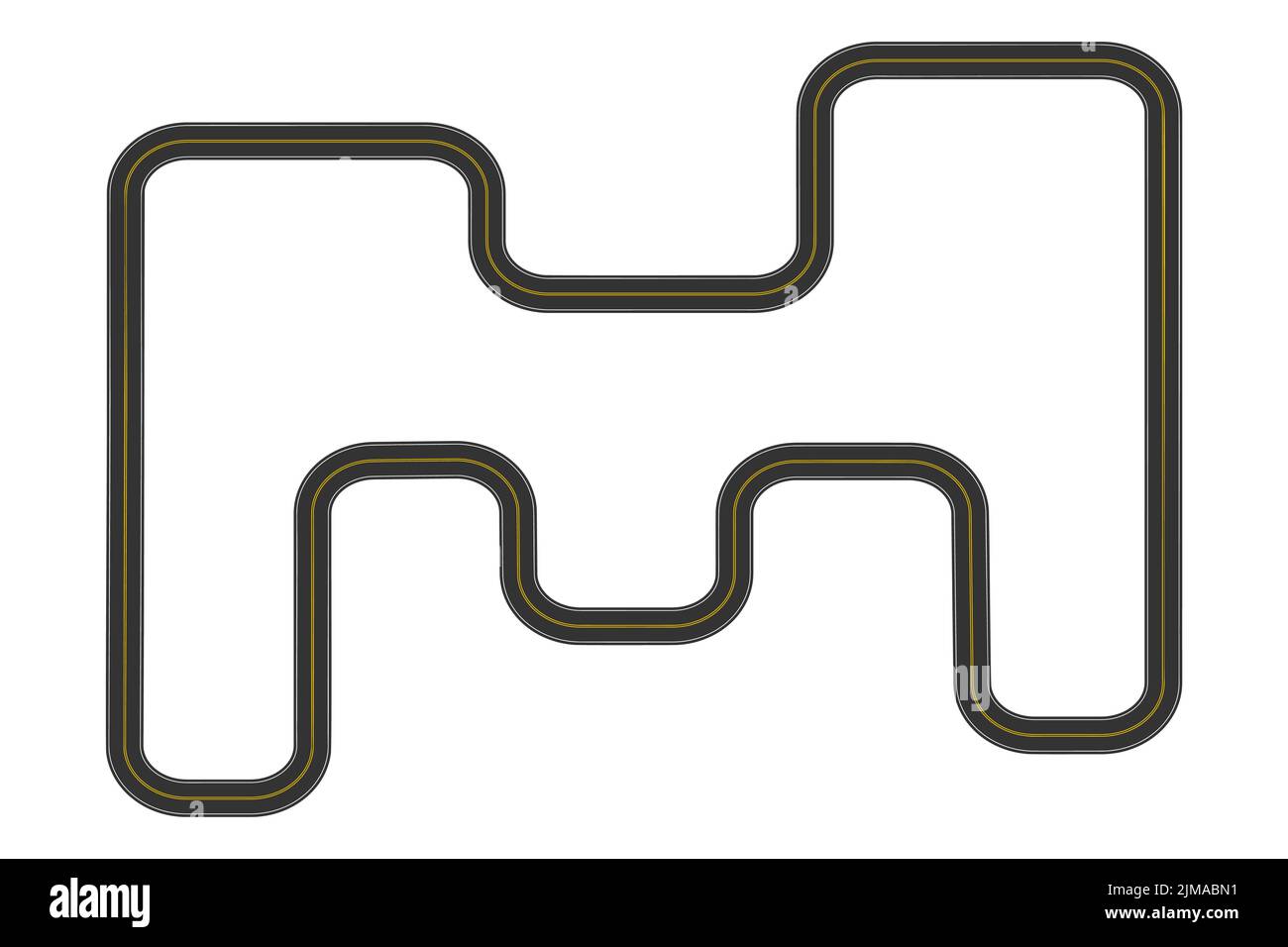Route, roadmap, racing road template. City map element isolated on ...