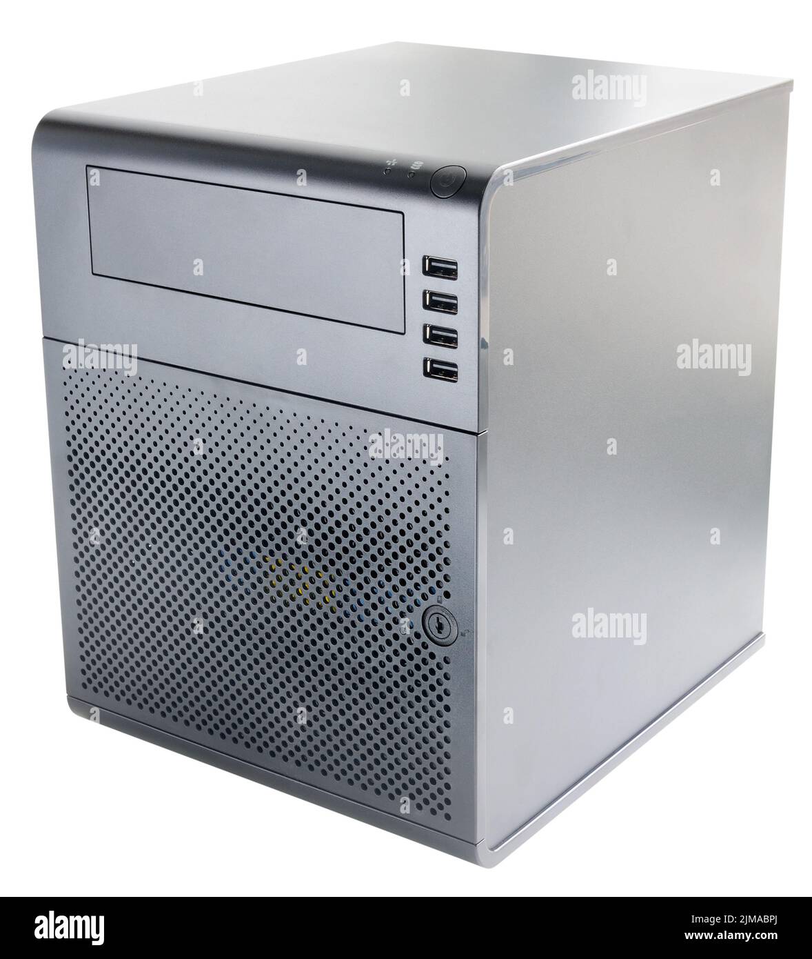 Compact desktop server isolated on the white background Stock Photo - Alamy