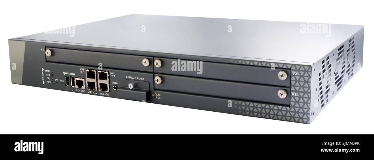 Desktop telephone switch system isolated on the white background Stock ...