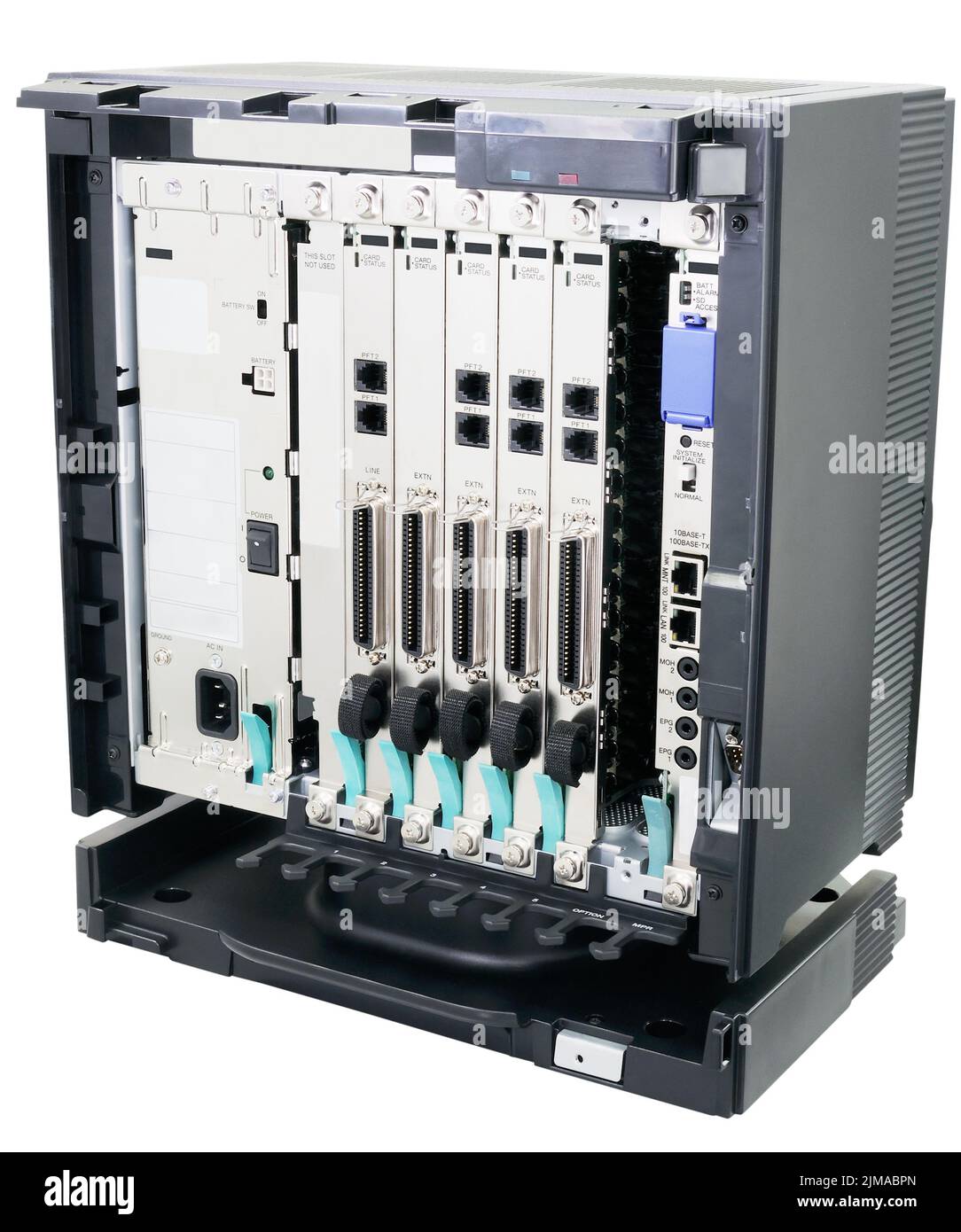 Telephone switch system (communication server) isolated on the white ...