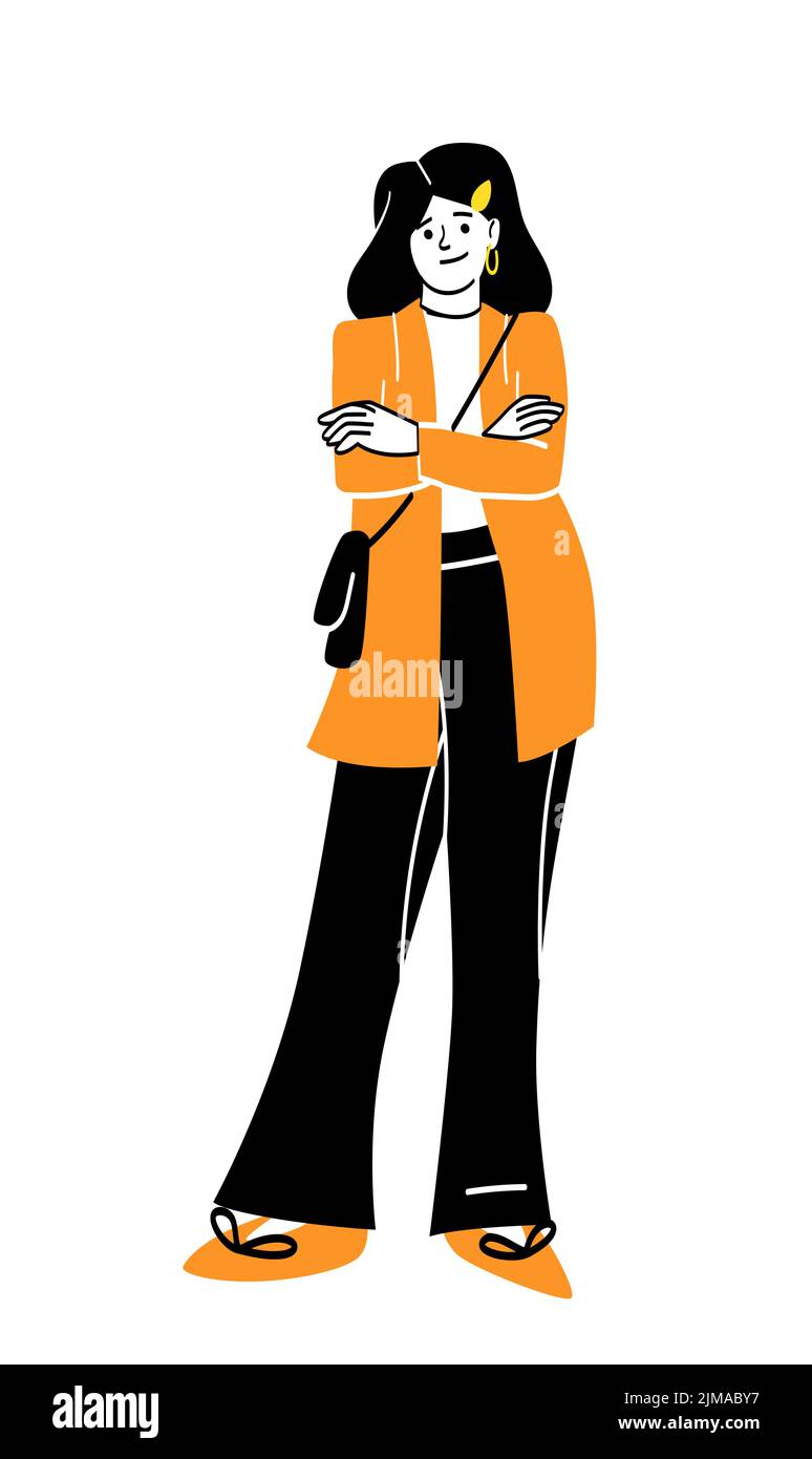 Self confident pose Stock Vector Images - Alamy