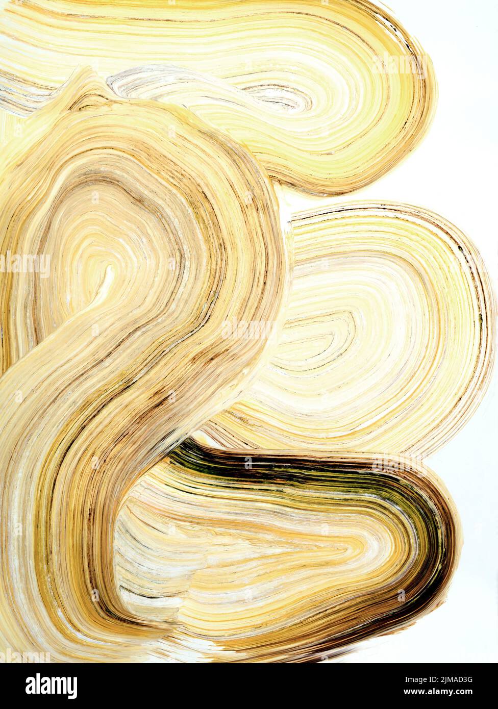 Abstract artwork, yellow creative hand painted background, brush ...